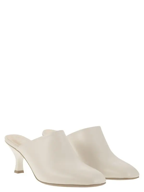 TOD'S Leather Sabot With Narrow Heel