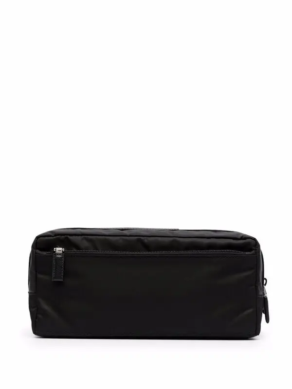 Prada Re-nylon And Saffiano Leather Travel Pouch