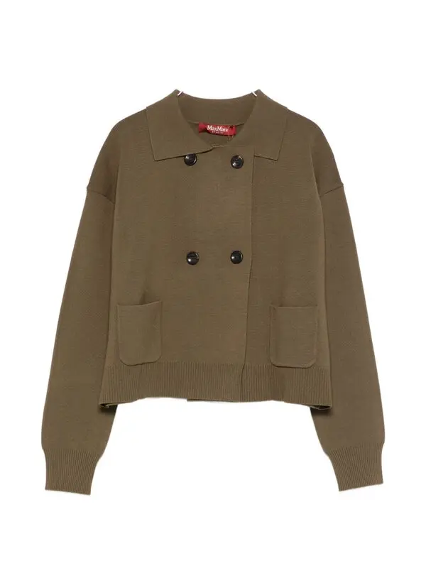 Max Mara Double-breasted Collared Short Jacket - Multicolor