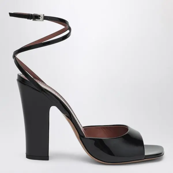 Paris Texas Lara 100 Patent Leather High Heel Sandal - Black