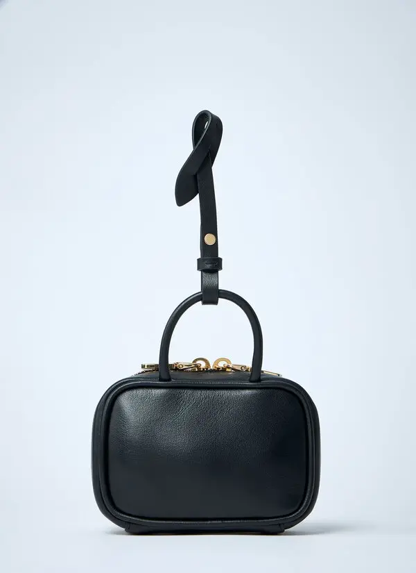 Miu Miu Micro Beau Leather Bag - Black
