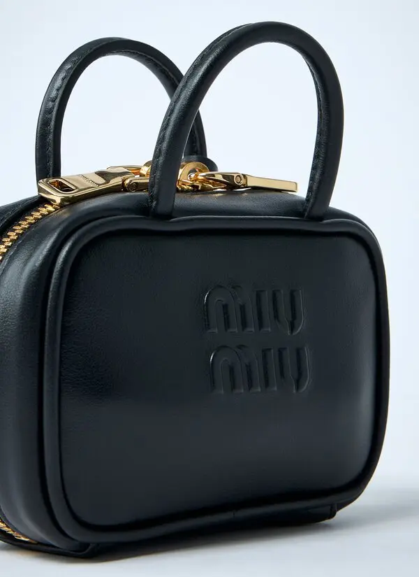 Miu Miu Micro Beau Leather Bag - Black