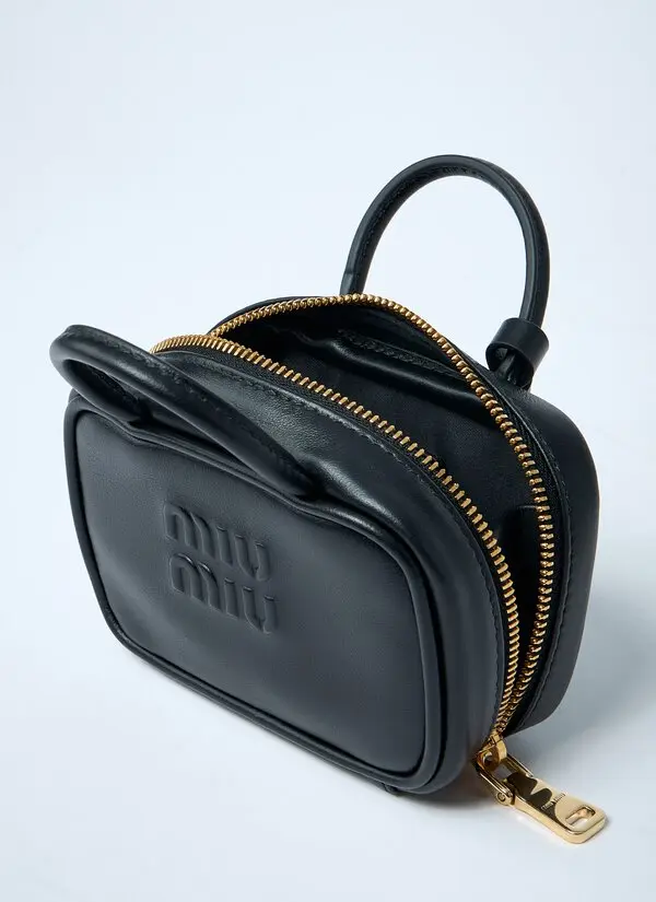 Miu Miu Micro Beau Leather Bag - Black