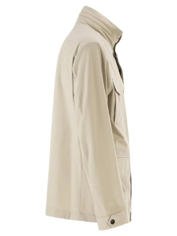 FAY Stretch Nylon Safari Jacket With Detachable Hood - Multicolor