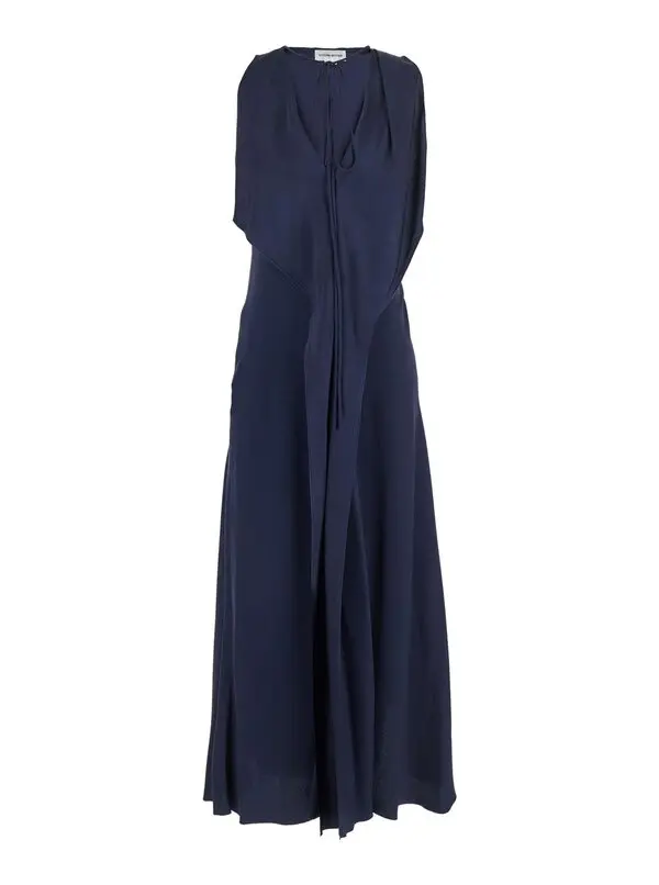 Victoria Beckham Sleeveless V-neck Dress - Multicolor
