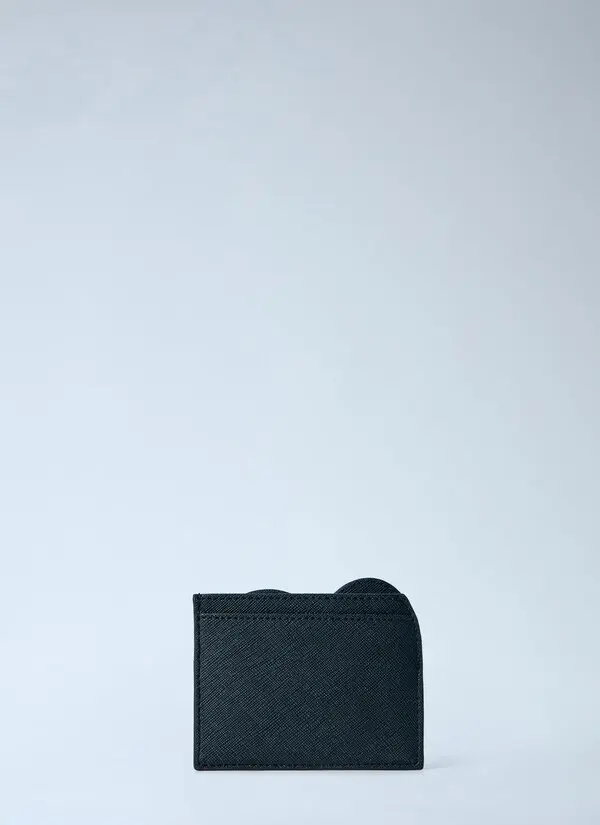 VIVIENNE WESTWOOD Heart Motif Leather Card Holder - Black