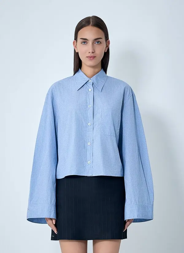 Our Legacy Balloon Shirt Classic Collar Cotton Poplin Button-down