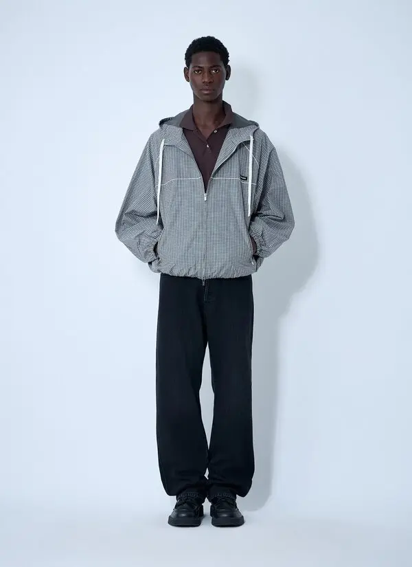Miu Miu Check Hooded Jacket