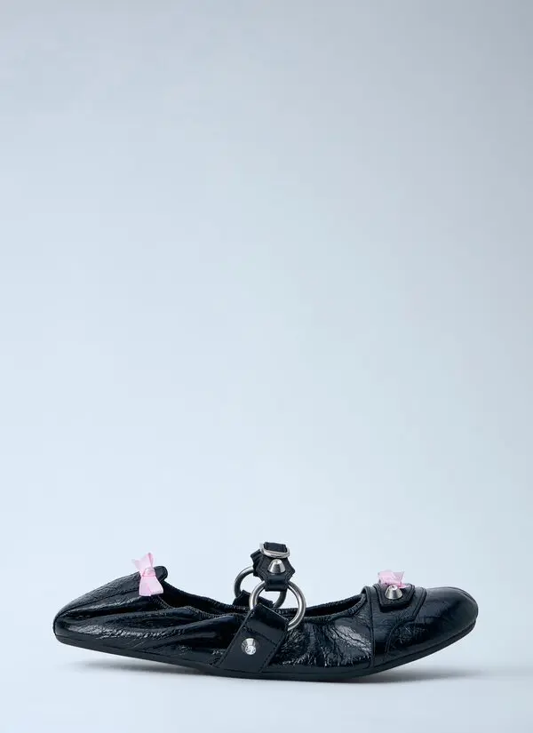 Balenciaga Mary Jane Ballerina Flats - Black