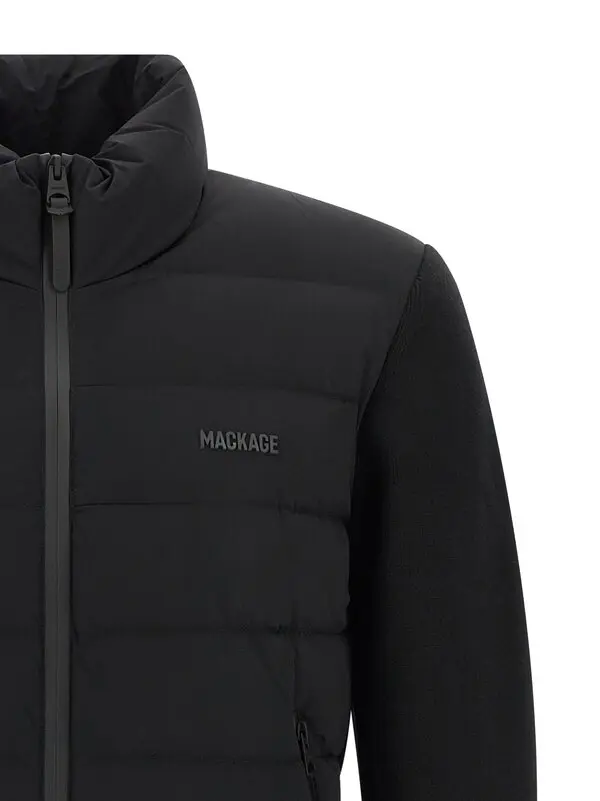 Mackage Wool Knit Duvet Cardigan With Quilted Front Panels