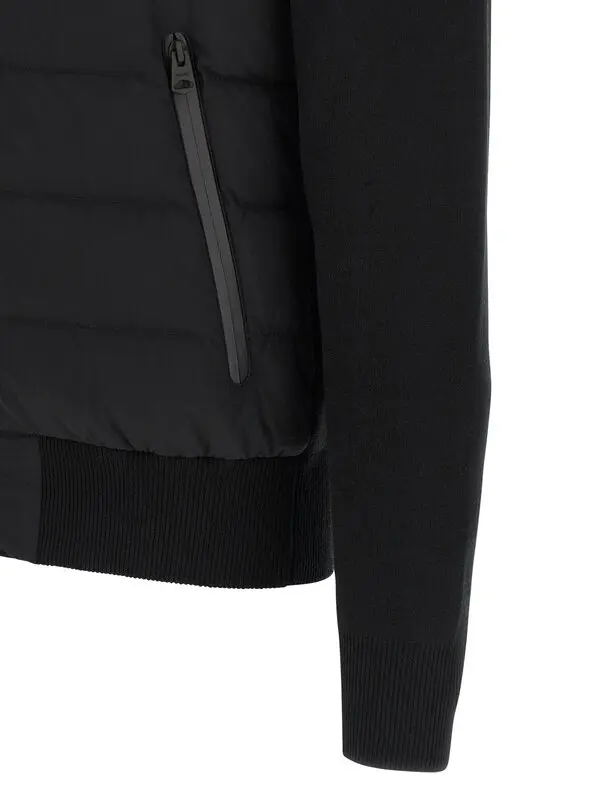 Mackage Wool Knit Duvet Cardigan With Quilted Front Panels