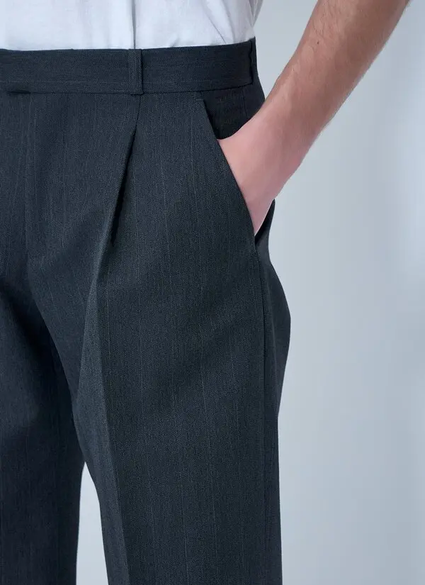 Our Legacy Mid Rise Tailored Wool Blend Slack Pants