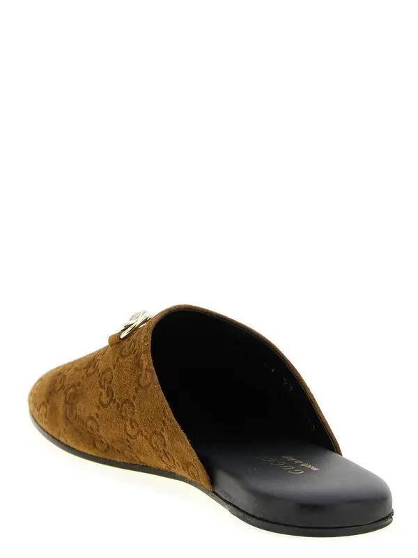 Gucci Gg Suede Mules