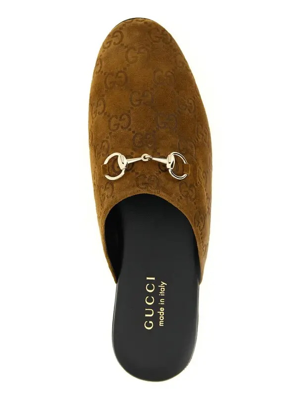 Gucci Gg Suede Mules