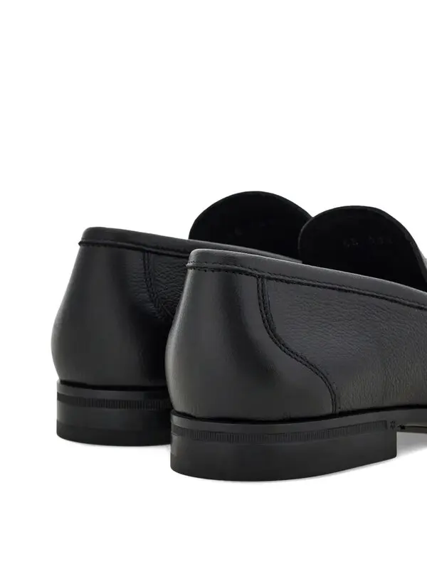 FERRAGAMO Grandioso2" Leather Loafers With Gancini Buckle