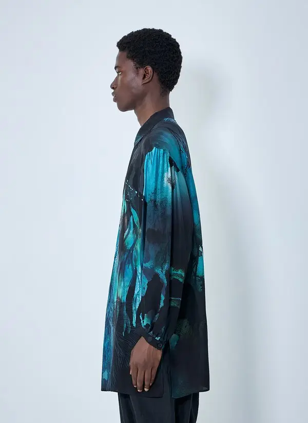 Yohji Yamamoto Sea Prink Silk Shirt