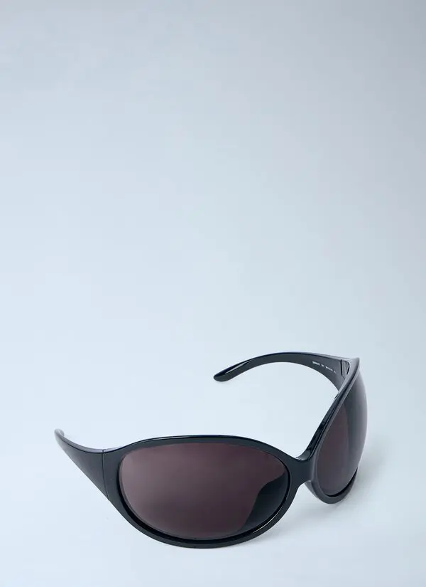 Balenciaga Oversized Oval Sunglasses - Black