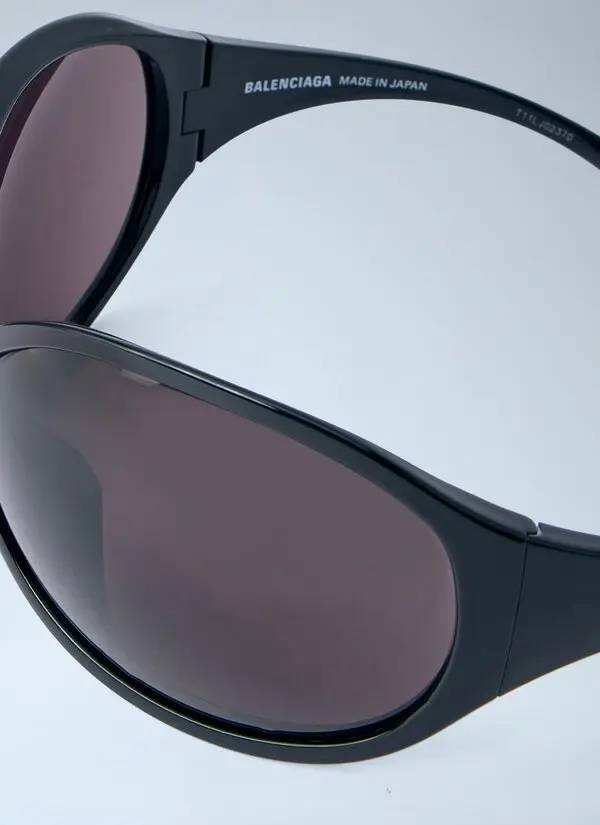 Balenciaga Oversized Oval Sunglasses - Black