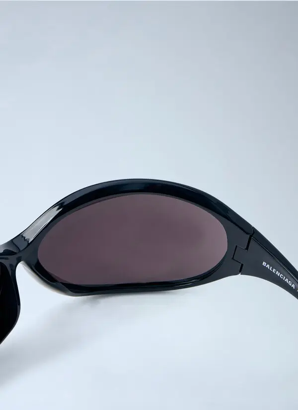Balenciaga Oversized Oval Sunglasses - Black