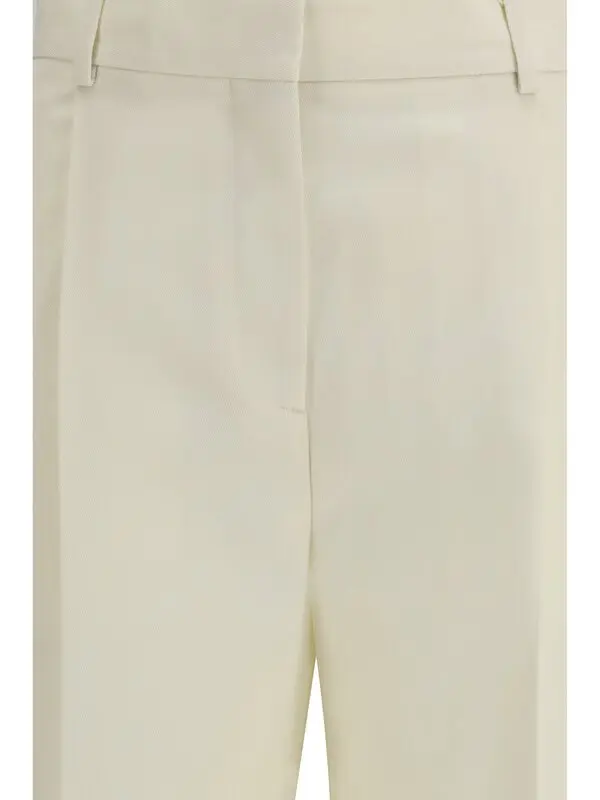 TOTEME Straight Leg Trousers With Front Pleats - Multicolor
