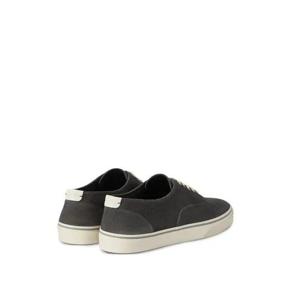 Brunello Cucinelli Grey Reversed Calfskin Low-top Sneakers