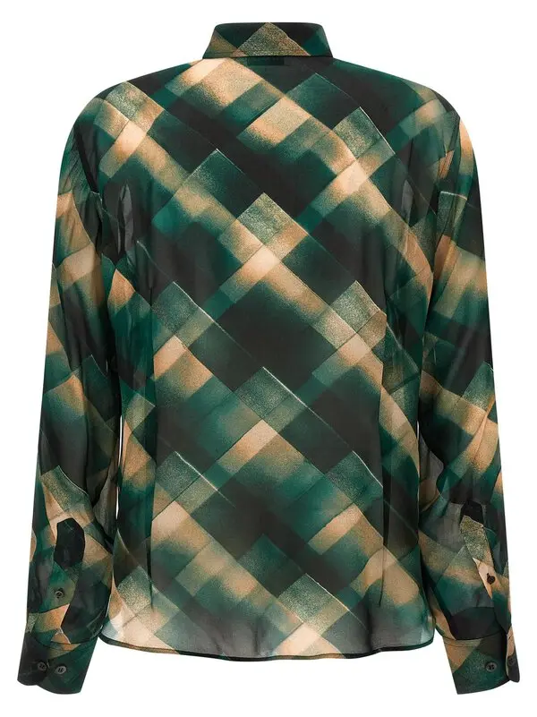 Dries Van Noten Printed Sheer Viscose Shirt