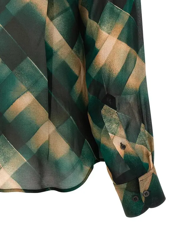 Dries Van Noten Printed Sheer Viscose Shirt