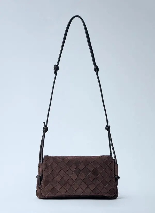 Bottega Veneta Notturno Flap Pouch Bag - Brown