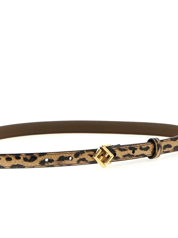 Fendi Ff Diamonds Karung Snake Leather Belt - Multicolor