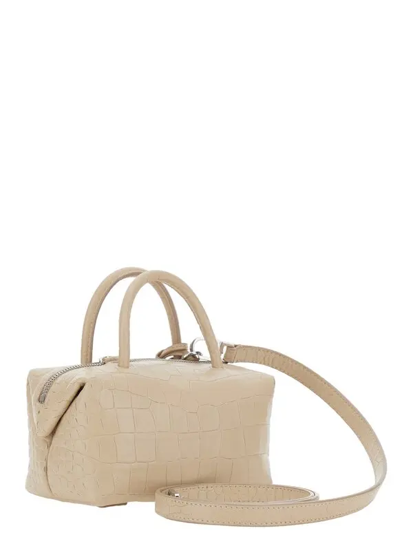 Max Mara Small Croc-embossed Leather Holdall Handbag - Multicolor