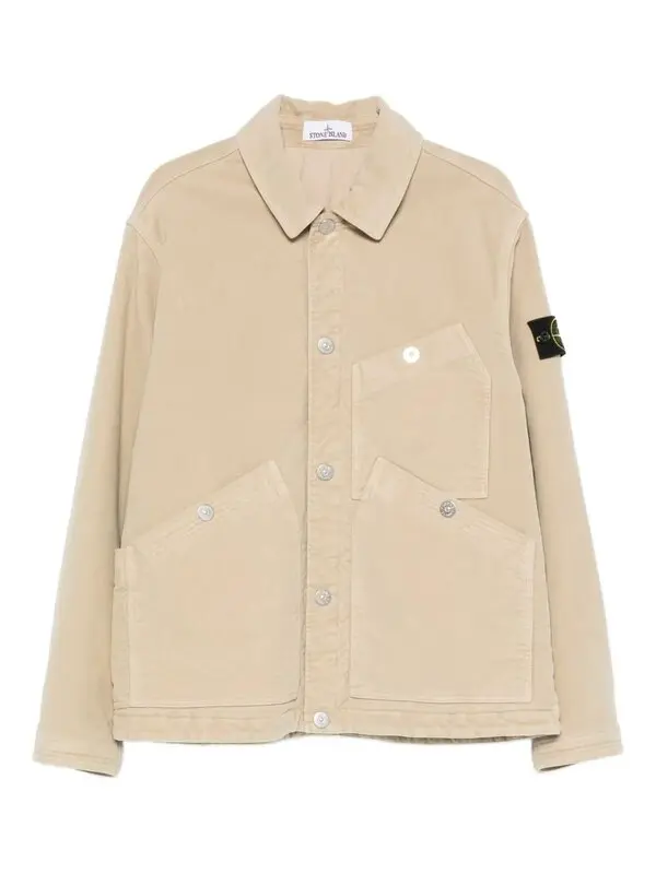 Stone Island Cotton Jacket With Multiple Pockets - Multicolor
