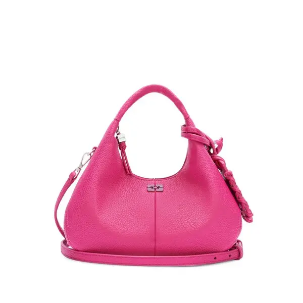 GANNI Satchel Bag With Detachable Shoulder Strap - Pink