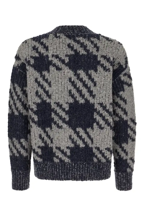 Dries Van Noten Houndstooth V-neck Knitwear