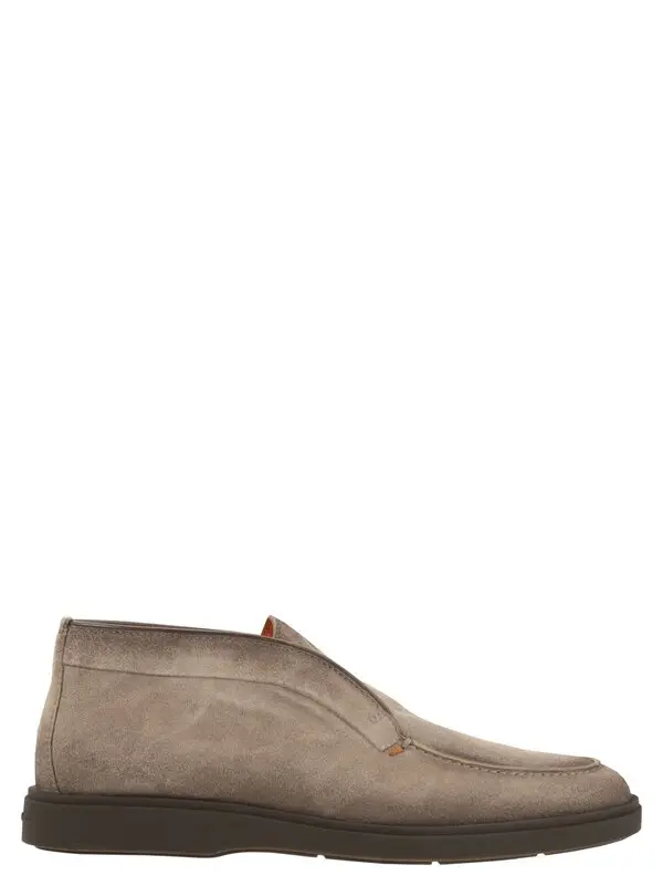 Santoni Suede Leather Desert Boots