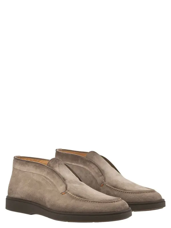 Santoni Suede Leather Desert Boots