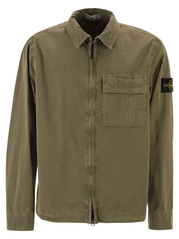 Stone Island Regular Fit Zip-up Overshirt - Multicolor