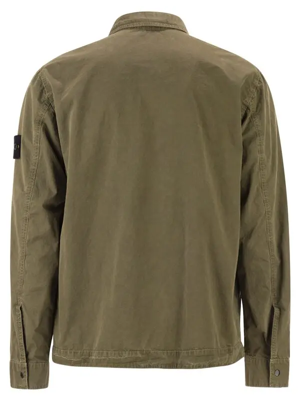 Stone Island Regular Fit Zip-up Overshirt - Multicolor