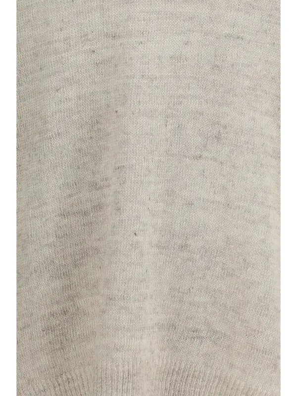 Our Legacy Rue V-neck Soft Cyclone Linen Sweater - Cream