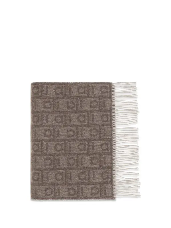 FERRAGAMO Monogram Scarf - Brown