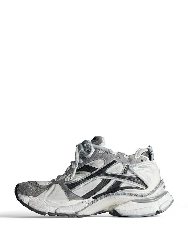 Balenciaga Runner Sneakers In Nylon And Suede-like Fabric - Gray