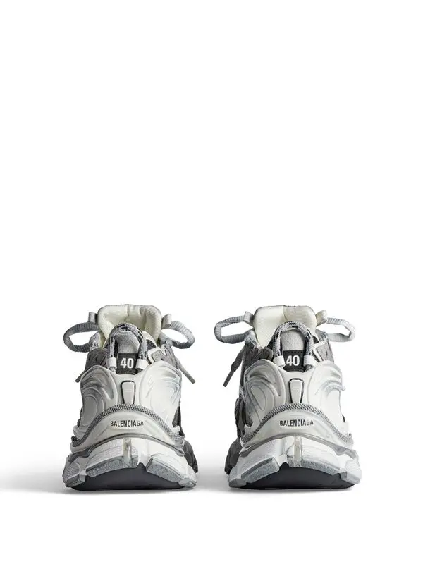 Balenciaga Runner Sneakers In Nylon And Suede-like Fabric - Gray