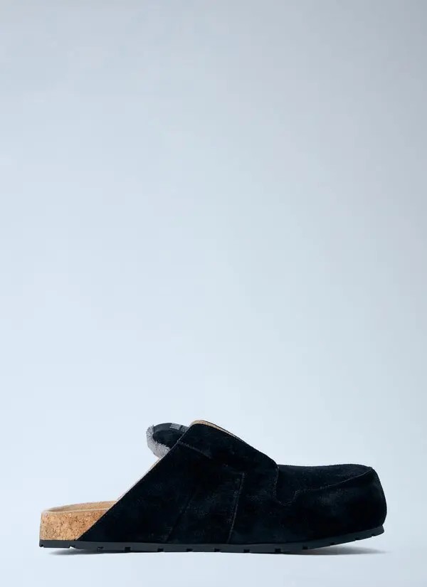 Balenciaga Dumbo Mules In Suede - Black