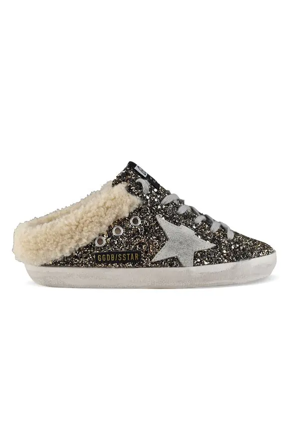 GOLDEN GOOSE Sequined Clogs - Brown