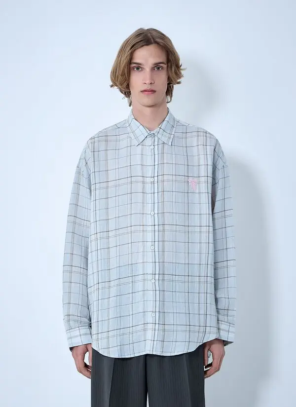 Acne Studios Plaid Button-up Shirt - Gray