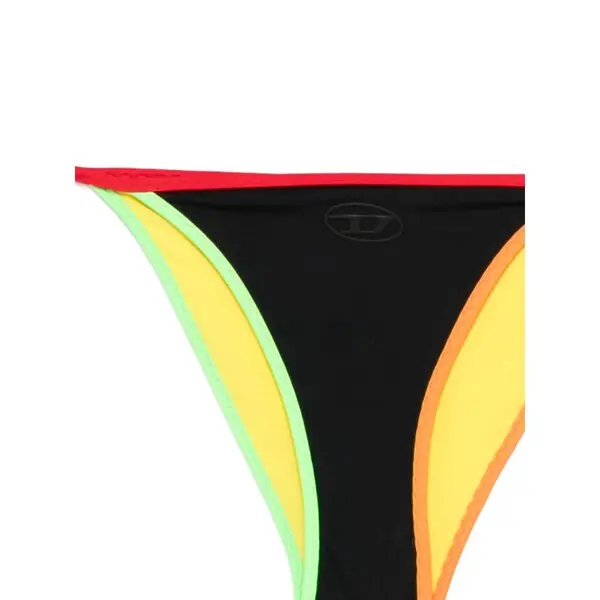 DIESEL® Color-block String Bikini Bottoms - Black
