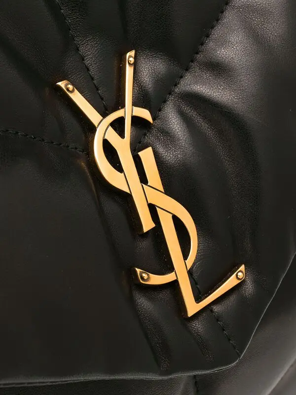 Saint Laurent Loulou Puffer Medium Bag In Nappa Leather - Black