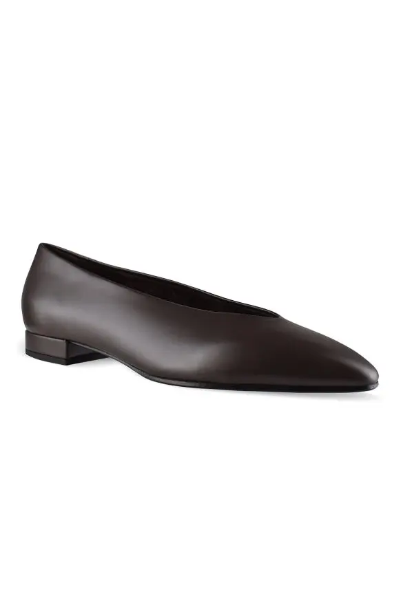 Loro Piana Ballerinas Rebecca Leather Low Heel Pointed Toe