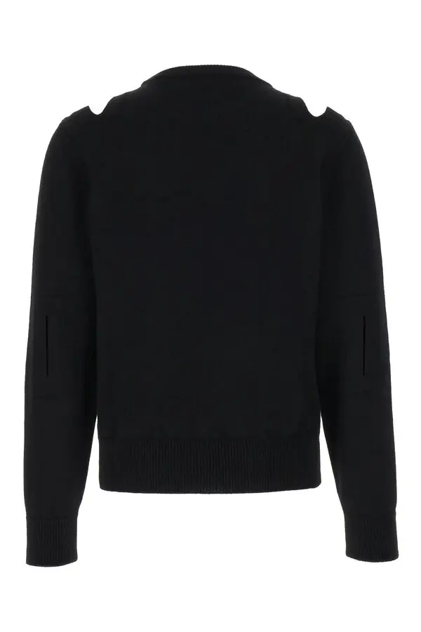 JIL SANDER Crew Neck Cut Out Knitwear