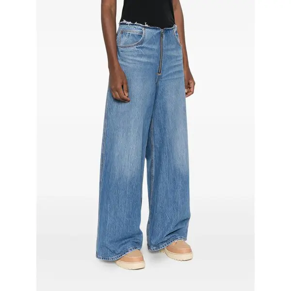 Alexander Wang Wide-leg Zip-front Jeans