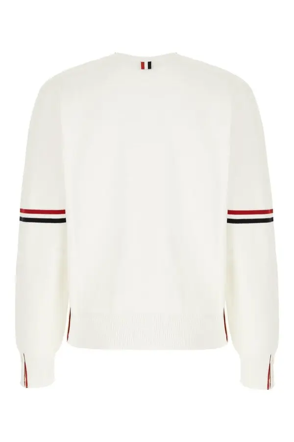 Thom Browne Ribbed Knitwear With Striped Detailing - Multicolor